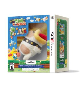 poochy & yoshi's woolly world + yarn yoshi amiibo - nintendo 3ds amiibo bundle edition