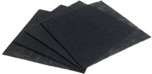 cfs – pack of 4, activated carbon pad compatible with aqs 15 models – fresh & filtered air for indoor, and home – carbon air filter sheet – black