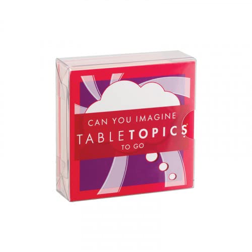 TableTopics Can You Imagine To Go - 40 Conversation Cards for Kids to Share Their Ideas, Fun Game for Quality Family Time, Delightful Stocking Stuffer