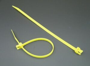 5-1/2" releasable nylon cable ties with 50 lb. tensile strength - yellow (1000 ties) - ab-84-2-01y