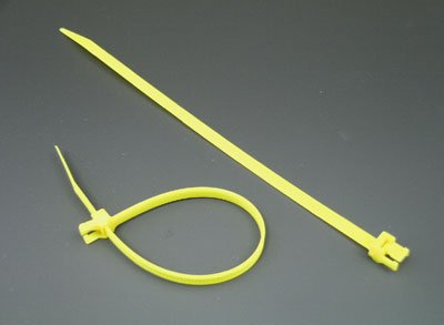 5-1/2" Releasable Nylon Cable Ties with 50 lb. Tensile Strength - Yellow (1000 Ties) - AB-84-2-01Y