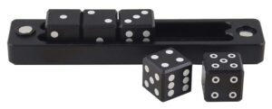 ultra pro d6 gravity dice - black (set of 5) - great for rpg, dnd, mtg as gamer dice or board gaming dice