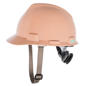 MSA 10171105 Hard Hat Chinstrap - 2-Point Shell Attachment, 3/4" Cotton Webbing, Tan, Flexible Construction & Adjustable Design for Comfort, Durable & Versatile, Replaceable Non-Metal Accessory