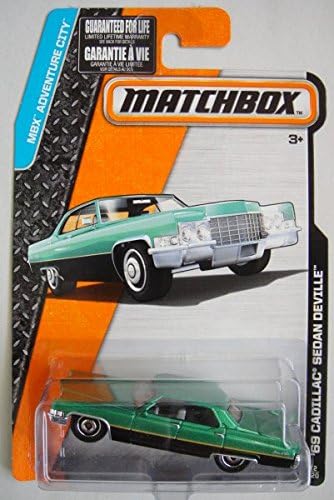 MATCHBOX MBX ADVENTURE CITY BLACK/GREEN '69 CADILLAC SEDAN DEVILLE 12/120 by Matchbox