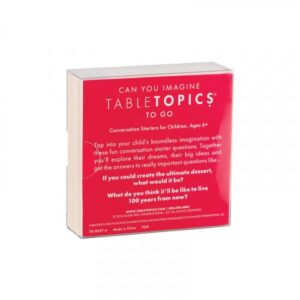 TableTopics Can You Imagine To Go - 40 Conversation Cards for Kids to Share Their Ideas, Fun Game for Quality Family Time, Delightful Stocking Stuffer