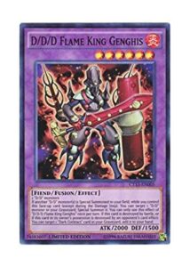 yu-gi-oh english ct1.3.-en005. d / d / d flame king genghis ddd fire king temujin (suparea) limited edition by konami