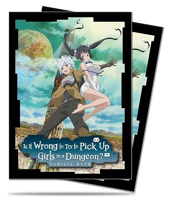 Official is It Wrong to Pick Up Girls in a Dungeon? (DanMachi) Bell & Hestia Standard Deck Protector Sleeves