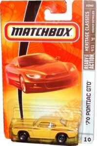 matchbox heritage classics yellow 1970 pontiac gto by matchbox