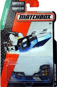 matchbox, 2015 mbx explorers, gator raider air boat [blue] 80/120