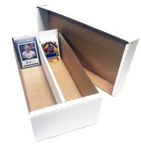 (25) shoe 2 row storage boxes (1600 ct.) - cardboard storage box - baseball, football, basketball, hockey, sportscards, gaming & trading cards collecting supplies by max pro