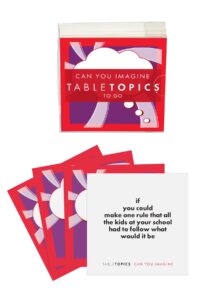 tabletopics can you imagine to go - 40 conversation cards for kids to share their ideas, fun game for quality family time, delightful stocking stuffer