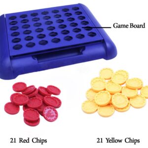 TANCH 4-IN-A-ROW Board Games Foldable Line up 4 Toys for Kids Blue