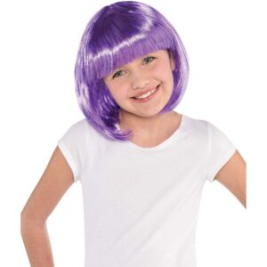 Amscan 3902273.14 Purple Long Bob Style Costume Wig, 1 Ct