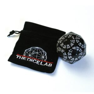 the dice lab 120-sided die in black