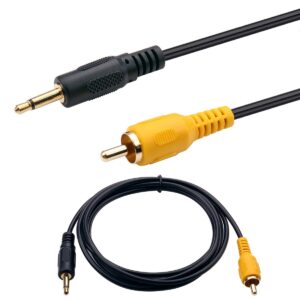 igreely 3.5mm 1/8 inch mono male plug to rca male jack audio cable cord gold plated 1.8m (6ft) (3.5mm to rca(1pack))