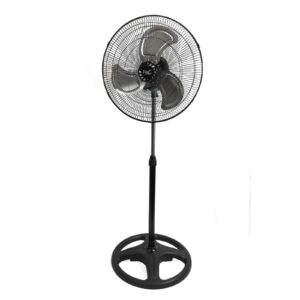 vie air collection indoor fan series, 18 inch, black va-18pb