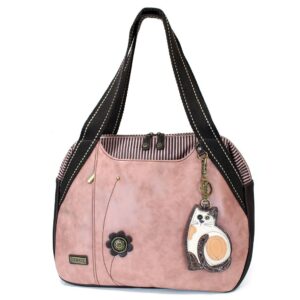 chala lazzy cat bowling bag, dusty rose