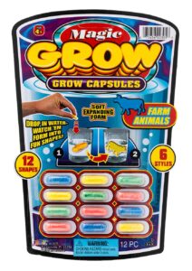 ja-ru magic grow capsules (12 capsules/assorted style) best growing animals assorted style capsules bath toys for kids. 305-1h