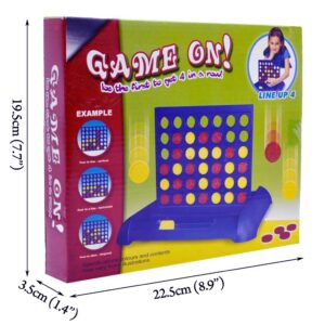 TANCH 4-IN-A-ROW Board Games Foldable Line up 4 Toys for Kids Blue