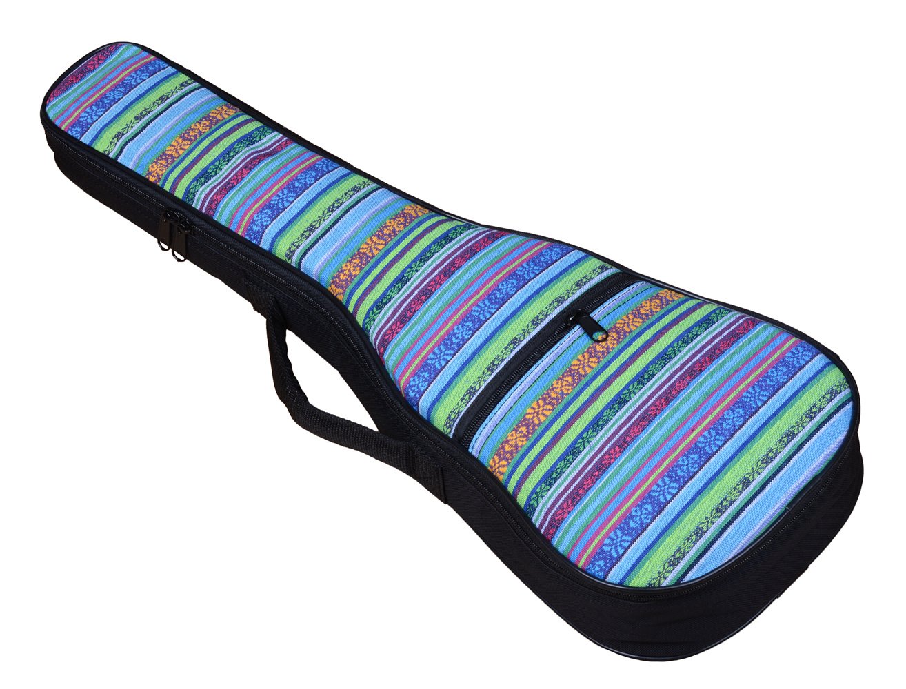 HOT SEAL 10MM Sponge Padding Waterproof Durable Colorful Conventional Ukulele Case Bag with Storage (23/24 Inch, Bohemia No.2)