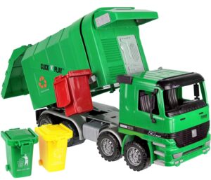 click n' play friction-powered toy truck, green | garbage truck toys, trash truck, toy car, kid toy, toddler toy, farm toys | tonka-inspired dump truck toy | big/large toy trucks for boys&girls