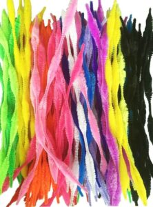 120 pcs colored craft pipe cleaners bump chenille stems 12 colors for creative handmade diy art craft,ornaments,kids