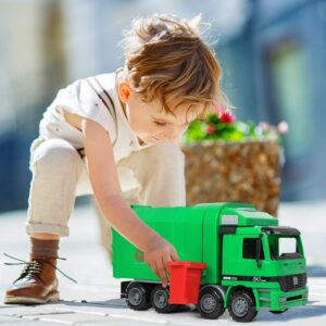 Click N' Play Friction-Powered Toy Truck, Green | Garbage Truck Toys, Trash Truck, Toy Car, Kid Toy, Toddler Toy, Farm Toys | Tonka-Inspired Dump Truck Toy | Big/Large Toy Trucks for Boys&Girls