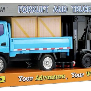 Click N' Play Forklift & Truck Play Set | Toy Truck Machines, Farm/Construction Toys, Dump Truck, Vehicle | Baby Boy Toys, Toddler Car, Toddler Toy Trucks, Little Boy Toys | Toy Car Gifts for Boys