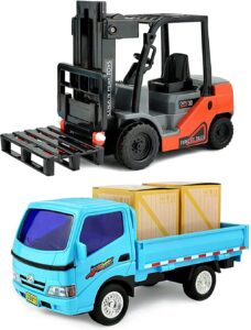 click n' play forklift & truck play set | toy truck machines, farm/construction toys, dump truck, vehicle | baby boy toys, toddler car, toddler toy trucks, little boy toys | toy car gifts for boys