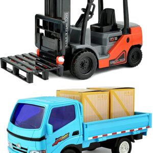 Click N' Play Forklift & Truck Play Set | Toy Truck Machines, Farm/Construction Toys, Dump Truck, Vehicle | Baby Boy Toys, Toddler Car, Toddler Toy Trucks, Little Boy Toys | Toy Car Gifts for Boys