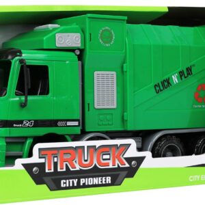 Click N' Play Friction-Powered Toy Truck, Green | Garbage Truck Toys, Trash Truck, Toy Car, Kid Toy, Toddler Toy, Farm Toys | Tonka-Inspired Dump Truck Toy | Big/Large Toy Trucks for Boys&Girls