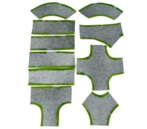 war world gaming road junction, straight & curved sections full set of 10 – 28mm wargaming scenery terrain model diorama