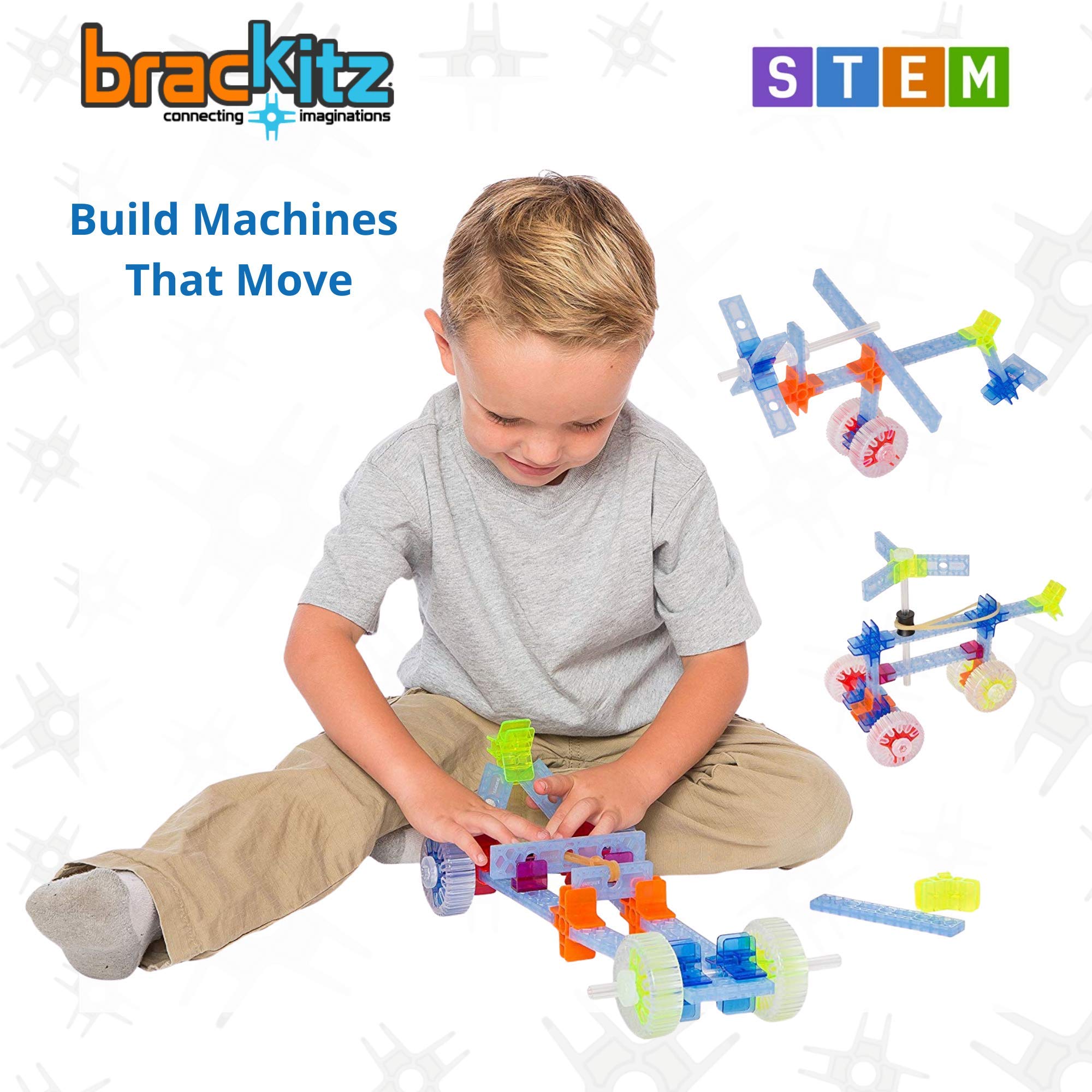 Brackitz Driver STEM Building Toy for Kids Ages 4, 5 and 6+ Year Olds | Boys & Girls Creative Fun Learning Toys | Best Educational Construction Engineering Kit for Children | 43 Piece Set