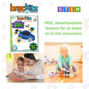 Brackitz Driver STEM Building Toy for Kids Ages 4, 5 and 6+ Year Olds | Boys & Girls Creative Fun Learning Toys | Best Educational Construction Engineering Kit for Children | 43 Piece Set