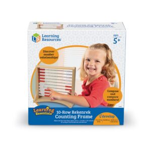 Learning Resources 10-Row Rekenrek Counting Frame, Abacus for Kids, Counting Toy for Kids, Math, Homeschool, Ages 5+