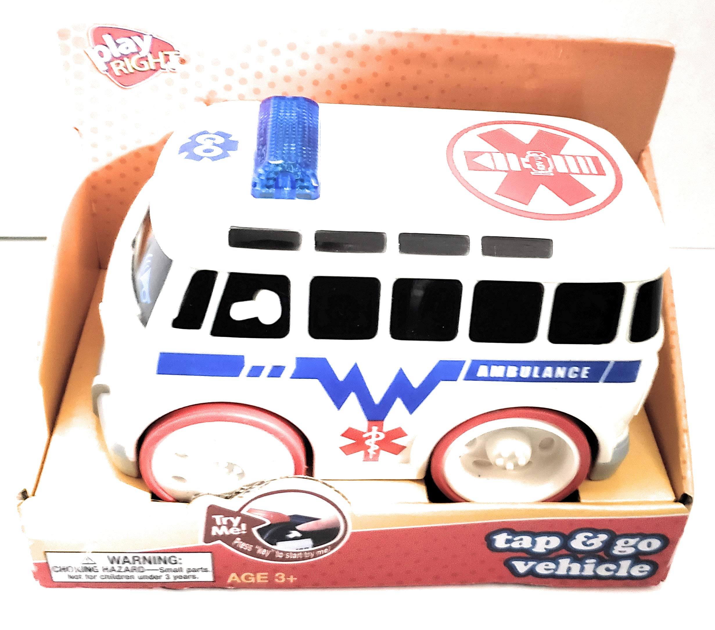 Play Right Tap & Go Vehicle White Ambulance