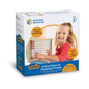 Learning Resources 10-Row Rekenrek Counting Frame, Abacus for Kids, Counting Toy for Kids, Math, Homeschool, Ages 5+