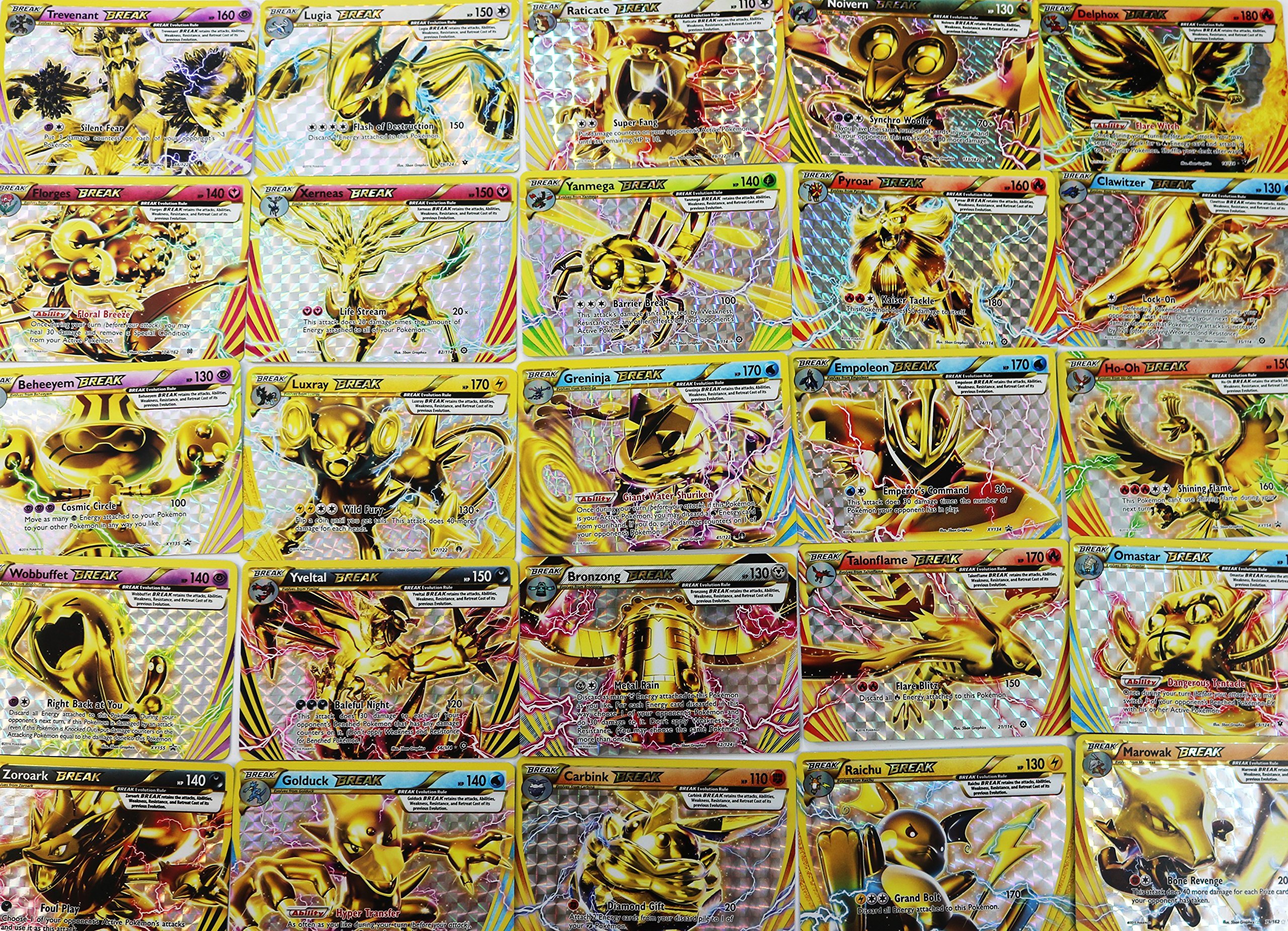 5 Pokemon Break Cards Lot