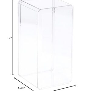 Pioneer Plastics 094C Clear Plastic Beveled Edge Display Case, 4.375" W x 4.125" D x 9" H (for 8 inch Dolls) (Mailer Box)