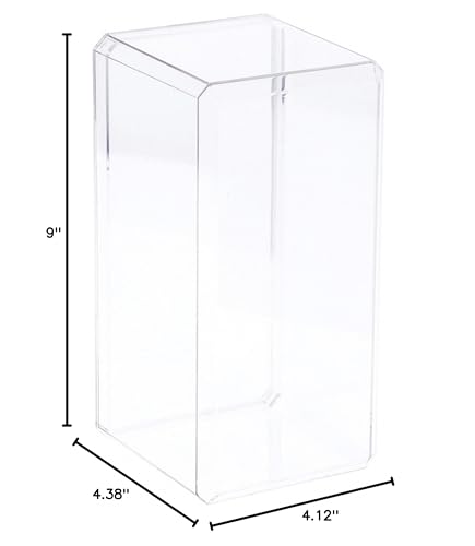 Pioneer Plastics 094C Clear Plastic Beveled Edge Display Case, 4.375" W x 4.125" D x 9" H (for 8 inch Dolls) (Mailer Box)