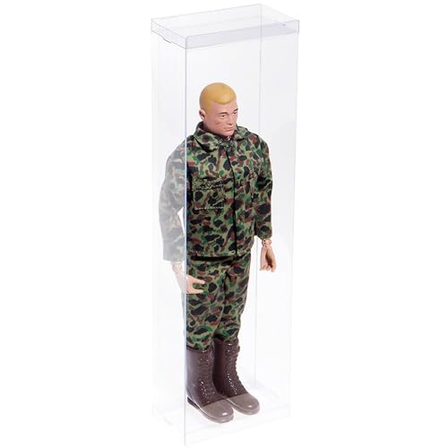 DollSafe Clear Folding Display Box for 11-12.5 inch Dolls and Action Figures, 4" W x 2.25" D x 13" H