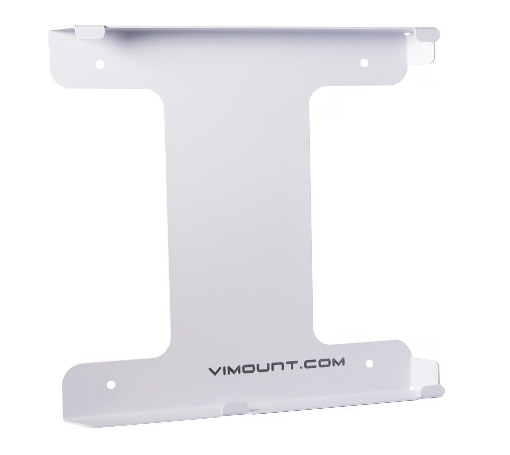 ViMount Wall Mount Metal Holder Compatible with PlayStation 4 PS4 Classic/FAT (first version) with 2x Controllers wall mount in White Color