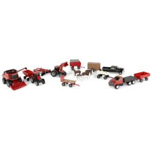 ertl 1/64 case ih tractor and vehicle 20 piece value set zfn44091