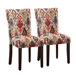 homepop parsons upholstered accent dining chair, set of 2, sienna