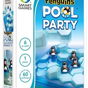 Smart Games - Penguins Pool Party, Puzzle Game with 60 Challenges, 6+ Ages