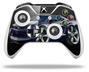 wraptorskinz decal vinyl skin wrap compatible with xbox one s/x controller - 2010 camaro rs blue dark (controller not included)