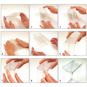 DollSafe Clear Folding Display Box for 11-12.5 inch Dolls and Action Figures, 4" W x 2.25" D x 13" H