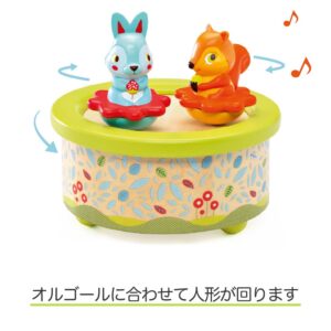 DJECO Friends Melody Music Box - Cute Melody Music Box, Keepsake, Decoration for Children's Bedroom & Playroom - Soothing Lullaby for Infants, Newborns & Toddlers - Toys for 10+ Months Girls & Boys