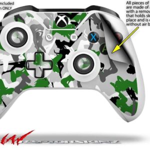 WraptorSkinz Decal Vinyl Skin Wrap compatible with XBOX One S/X Controller - Sexy Girl Silhouette Camo Green (CONTROLLER NOT INCLUDED)