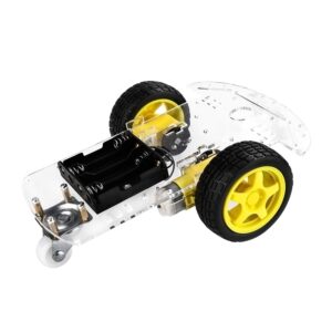 emo smart robot car chassis kit with motors, speed encoder and battery box for diy